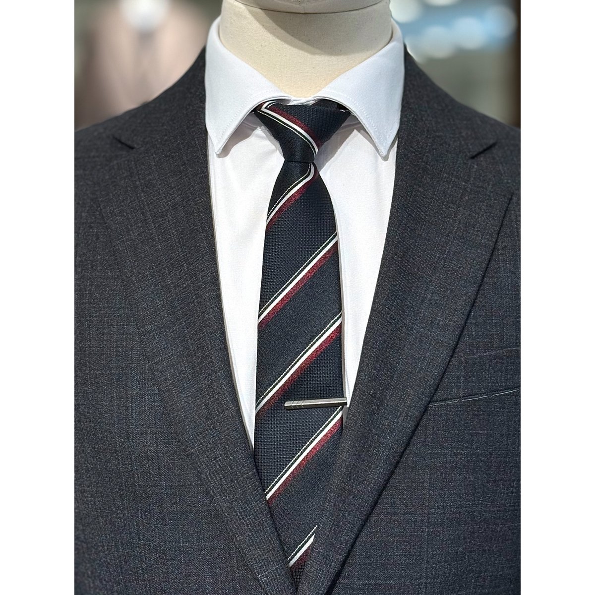 [여주점] [여주 지오지아 ] 남자 정장 깔끔한 실크,면,울 혼방 넥타이 + 타이핀 세트 AAF5AT1111 (NV) - SSG.COM