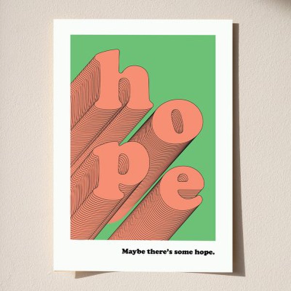 HOPE 희망 타이포그래피 심플 포스터 - SSG.COM