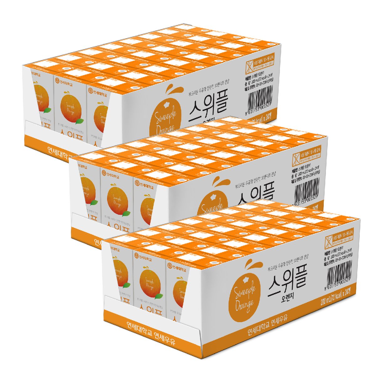 [무료배송][연세] 스위플 오렌지 200ml 72팩 - SSG.COM