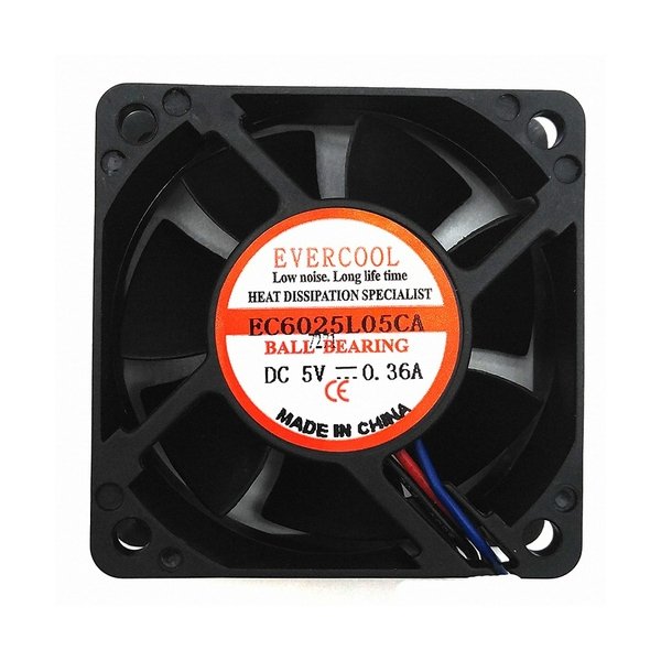 [EC6025L05CA-3P] EVERCOOL 쿨러 (60mm 25T/1볼베어링/5V/3P) - SSG.COM