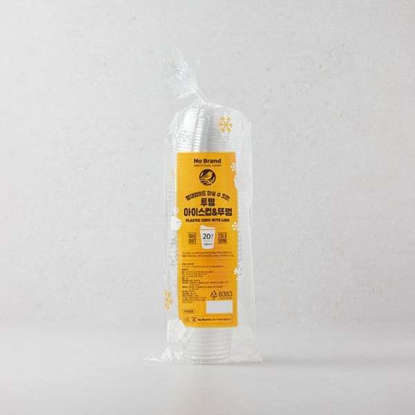 노브랜드 투명아이스컵&뚜껑(480ml*20세트) - SSG.COM