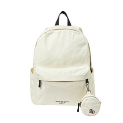 BASIC LOGO SIMPLE COTTON BACKPACK IVORY 베이직코튼 백팩 아이보리 - SSG.COM