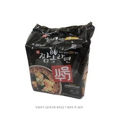[짬뽕라면] 찰보리 블랙 군산 짬뽕 쑤욱 라면 137g (4개 묶음 X 4, 총16개 묶음) - SSG.COM