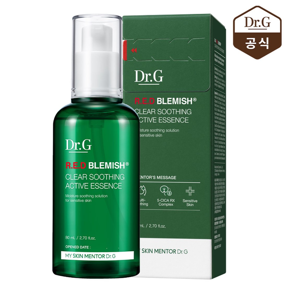 [닥터지] 레드 블레미쉬 클리어 수딩 액티브 에센스 80mL (+ 수딩 크림 30mL 1개 증정), 믿고 사는 즐거움 SSG.COM