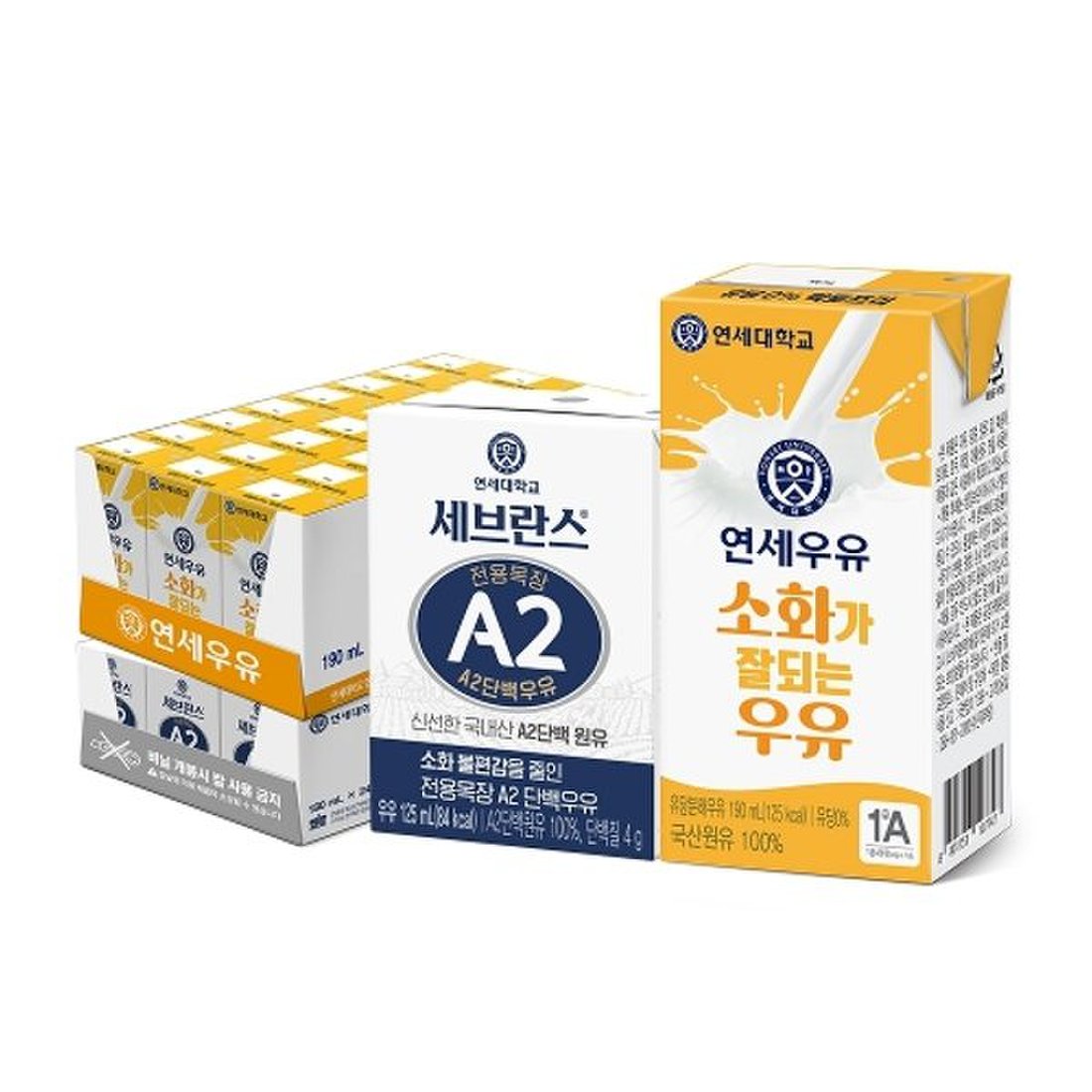 [연세] 세브란스 A2 단백우유 125ml 24팩+소화가 잘되는 우유 190ml 24..., 이마트몰, 당신과 가장 가까운 이마트