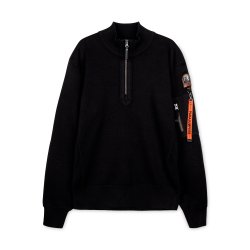 파라점퍼스 남성 SCOE 하프집업 블랙 니트 PMKNIRK03 541 - SSG.COM