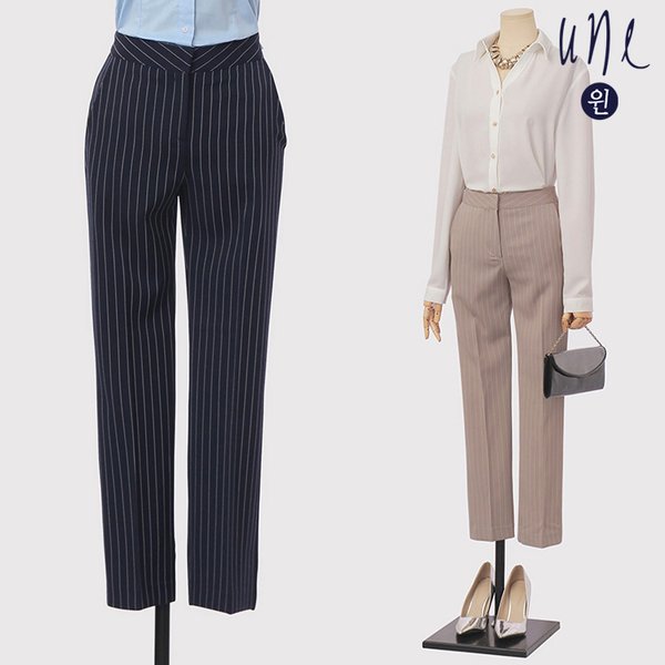 윈(une) [77까지]클래식포멀스트라이프팬츠 - SSG.COM