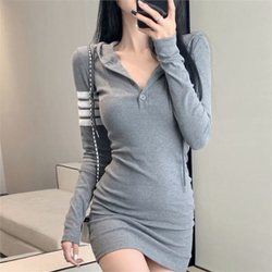 [오노마] ONM F006210_(골프) 소매라인 스판후드 미니원피스 (9868895) - SSG.COM