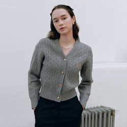 V NECK CABLE CARDIGAN GRAY, 믿고 사는 즐거움 SSG.COM