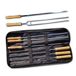 감성캠핑 원목 BBQ 꼬치구이세트 6P - SSG.COM