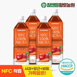 NFC착즙 ABC주스 원액 사과당근비트 1L 4병 - SSG.COM