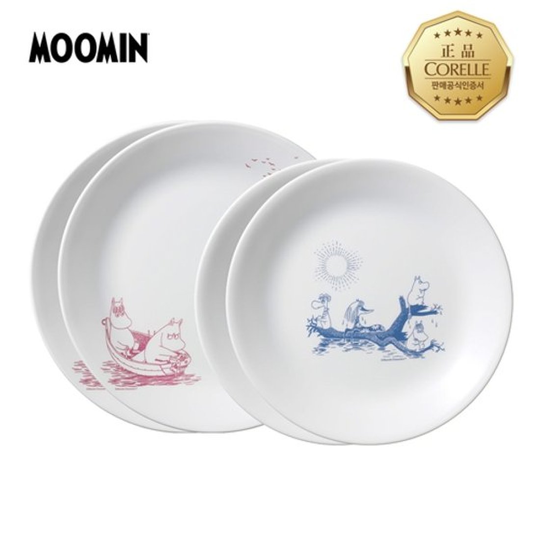 [코렐]코렐 무민코믹스 원형 접시세트4P (중2+대2), 믿고 사는 즐거움 SSG.COM