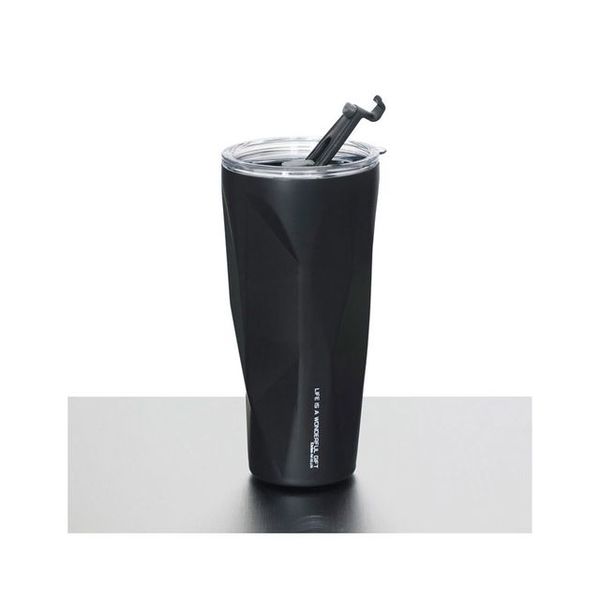 키친아트 스테인레스 커팅 텀블러 빨대홀 블랙 600ml - SSG.COM