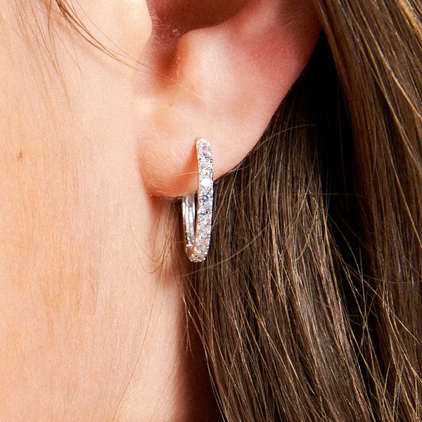 Shiny Line Silver Earring Ie348 [Silver] - SSG.COM