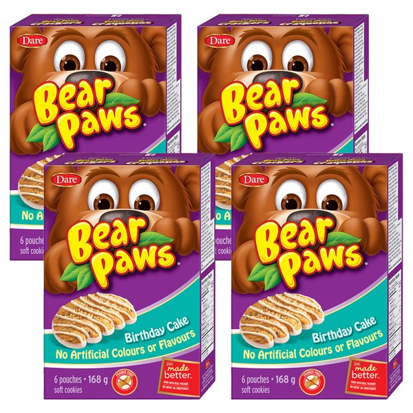 DARE Bear Paws 베어포우스 버스데이 케이크 쿠키 6입 168g 4팩 - SSG.COM