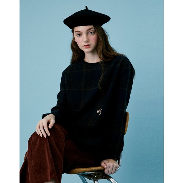 [21FW] [DAKS LONDON STUDIO] 네이비 소재배색 울혼방 긴팔티셔츠 DLTS1DT01N3 - SSG.COM