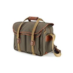 독일 빌링햄 가방 Billingham 445 Camera Bag Sage FibreNyte/Tan 레더 1443504 - SSG.COM