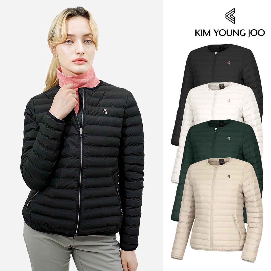 김영주 골프웨어 가을 겨울 여성 여성 로이카 라운드 경량패딩자켓 골프점퍼 누빔퀄팅 아우터 믿고 사는 즐거움 Ssgcom