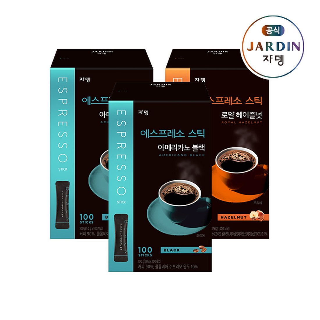 [쟈뎅] 에스프레소 스틱 아메리카노 블랙 200P+헤이즐넛 100P (총 300p), 믿고 사는 즐거움 SSG.COM