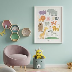 ANIMALS 동물 방수 포스터 A2 - SSG.COM