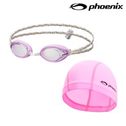 피닉스 PN-508J FB_Violet + 스판 수영모_Pink SET - SSG.COM
