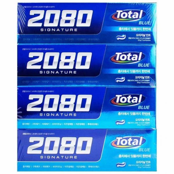 시그니처 토탈블루 치약 2080 125g 4개-오리지날민트향391327 - SSG.COM