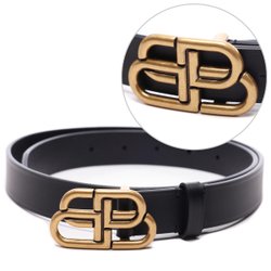 [발렌시아가] 24SS 여성 BB 로고 씬 벨트 (581690 1CH04 1000 24S) - SSG.COM