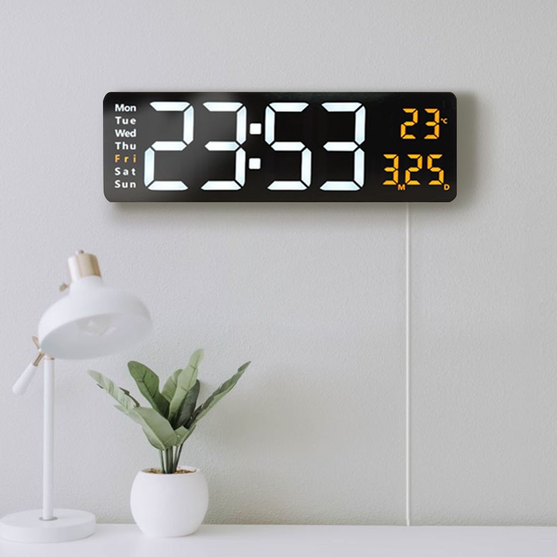 디지털 LED 벽시계 대형 알람 날짜 DC-6626 리모컨, 믿고 사는 즐거움 SSG.COM