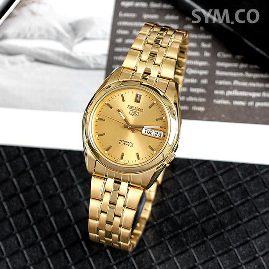 세이코5 오토매틱 골드 데이데이트 메탈시계 SNK366K1, 믿고 사는 즐거움 SSG.COM