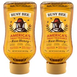 Busy Bee Raw Unfiltered Honey 로우 꿀 454g 2팩 - SSG.COM