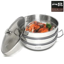 키친아트 일품 IH 통3중 3단찜냄비 33CM - SSG.COM