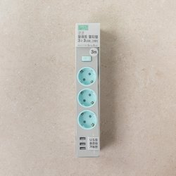 코코 팔레트 멀티탭3구3USB_3m_그레이 - SSG.COM