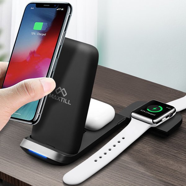 맥스틸 3IN1 애플워치 Qi 듀얼코일 고속 무선충전기 GM-WMC30I - SSG.COM