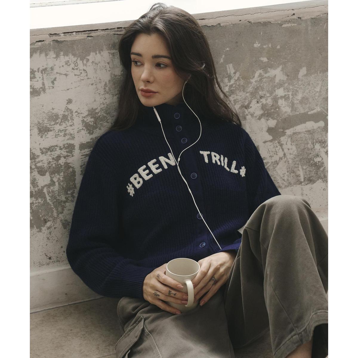 여성 컴포트핏 니트 가디건 BA243CD501_NV - SSG.COM