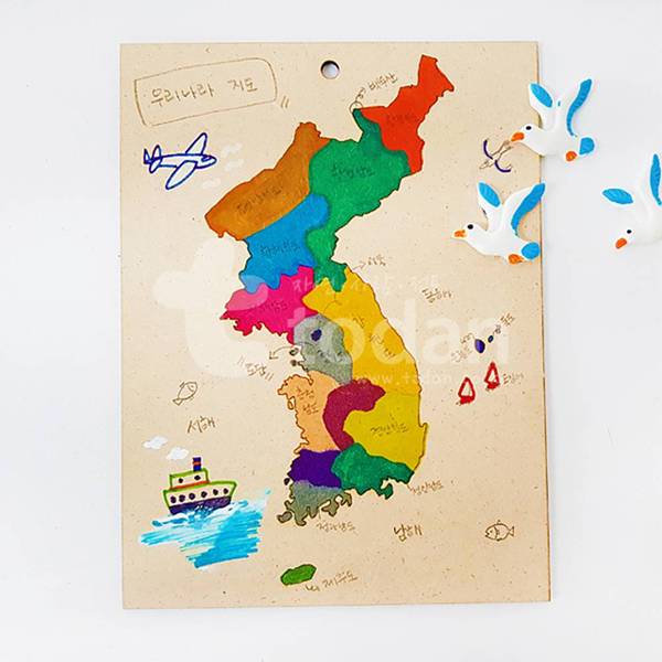 우드 TD 우리나라지도-1인세트6색펜포함 X ( 2매입 ) - SSG.COM