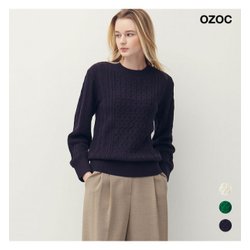 [OZOC] 여성 케이블 풀오버 니트 - SSG.COM