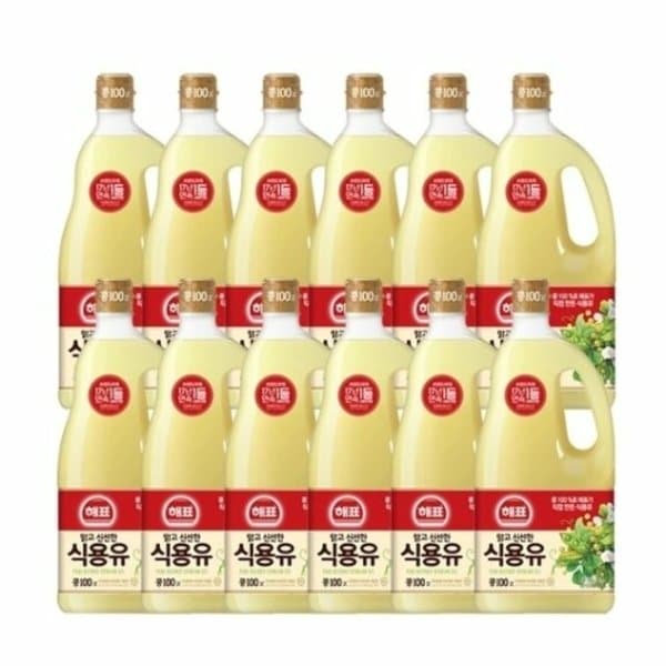 [사조대림] 해표 콩기름(식용유) 1.8L X 12병 /오일/기름/튀김 - SSG.COM