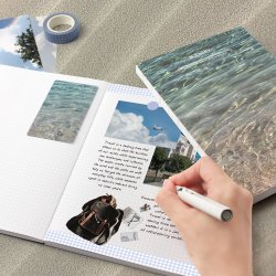 리코즈 A5 시너리 포토 모눈노트 패드 공책 웨이브 (PVC커버 포함) - SSG.COM