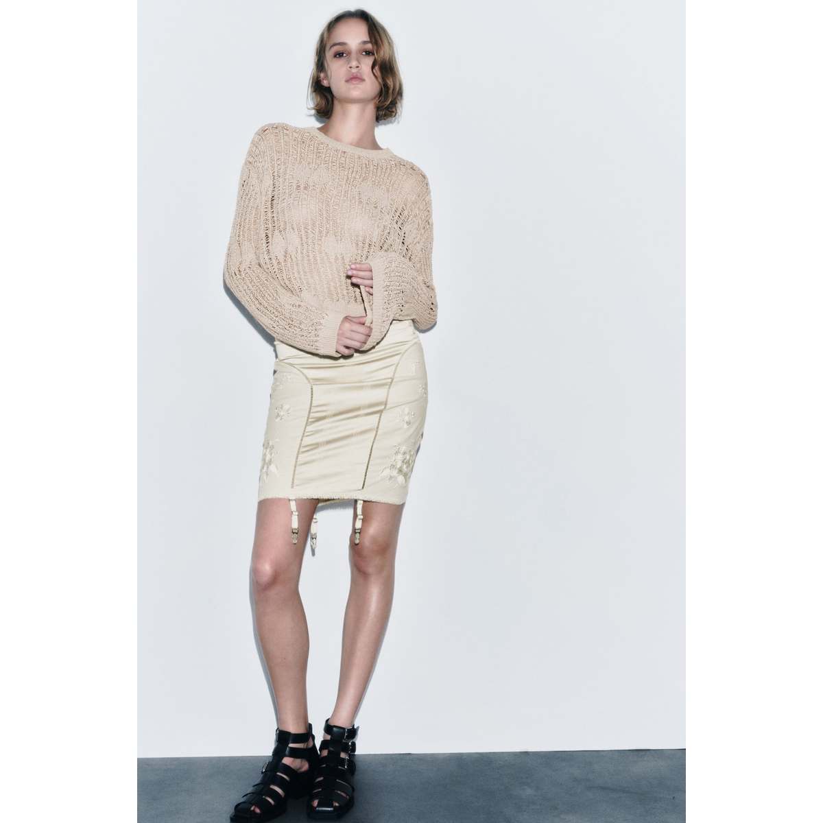 자라 포인텔 니트 스웨터 5755/117 SAND - SSG.COM