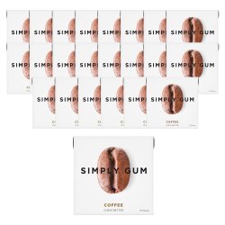 Simply Gum 심플리껌 츄잉껌 커피 15p 24팩 Natural Chewing Gum Natural Coffee - SSG.COM