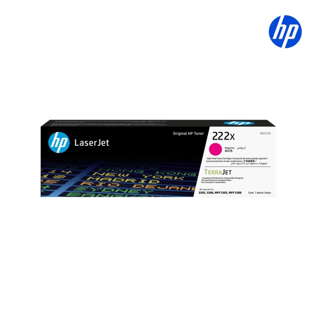 정품 HP No.222X W2223X 대용량 (토너/빨강/2,475매/3203dn/3203dw/3303sdw/3303fdn ...
