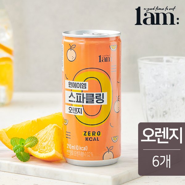 1am 원에이엠 스파클링 오렌지 캔 210ml X 6개 - SSG.COM
