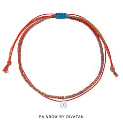 [Rainbow 발찌] 92.5 Silver Initial Red Variation Anklet - SSG.COM