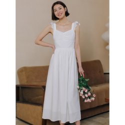 LS_Lovey white lace sleeveless dress - SSG.COM