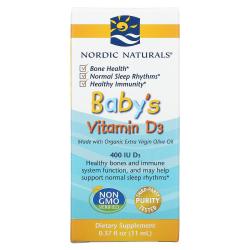 [해외직구] Nordic Naturals 노르딕내추럴 베이비 비타민 D3 400IU 11ml - SSG.COM