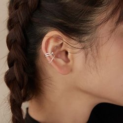 하나큐빅 두줄체인 실버925도금 이어커프 낱개_IH - SSG.COM