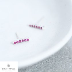 실버925 7월탄생석귀걸이 루비페이브E - SSG.COM