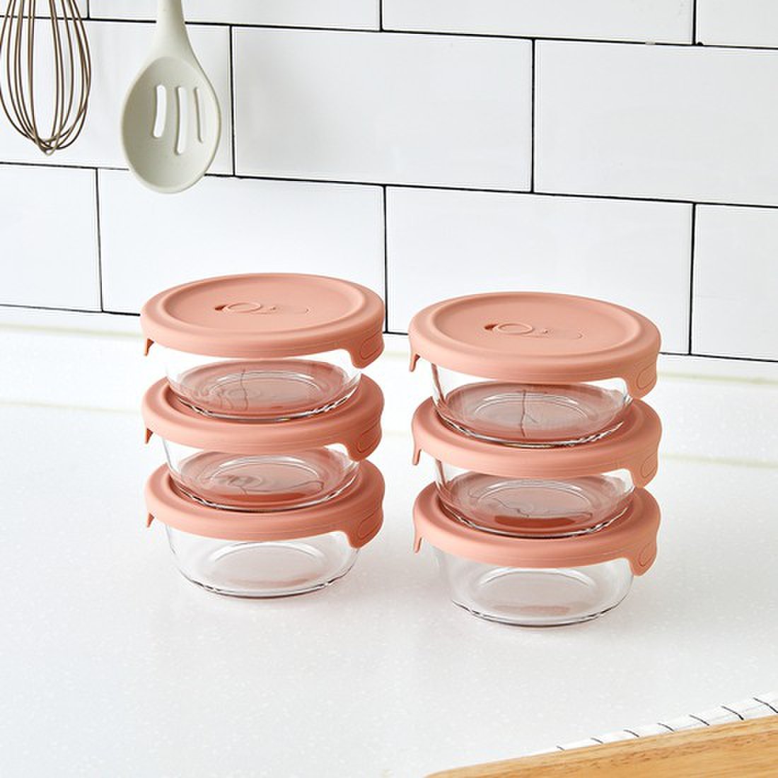 [모던하우스] 내열유리 실리콘 스팀홀 밥용기 350ML 6P세트, 믿고 사는 즐거움 SSG.COM