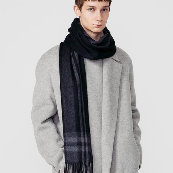 DBMU4F913G3[DAKS MUFFLER][BASIC]남녀공용 블랙 체크 캐시미어100% 머플러 - SSG.COM