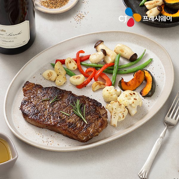 [CJ프레시웨이]이츠웰 부쳐스킷 채끝스테이크 밀키트 340g x 5팩 - SSG.COM